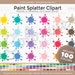 100 Paint Splatter Clipart Rainbow Colors Fun Painting Splash | Etsy