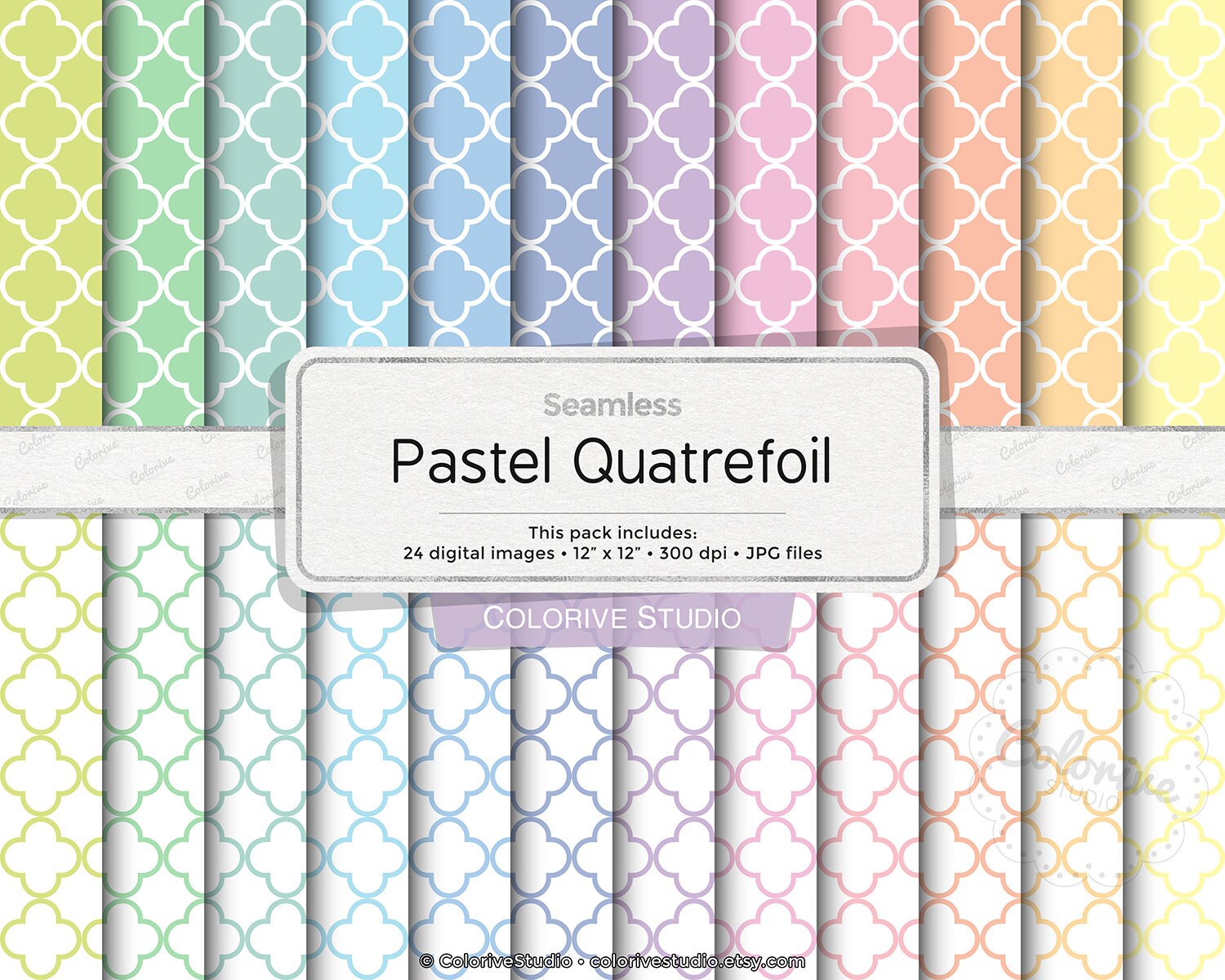 Quatrefoil Outline Purple