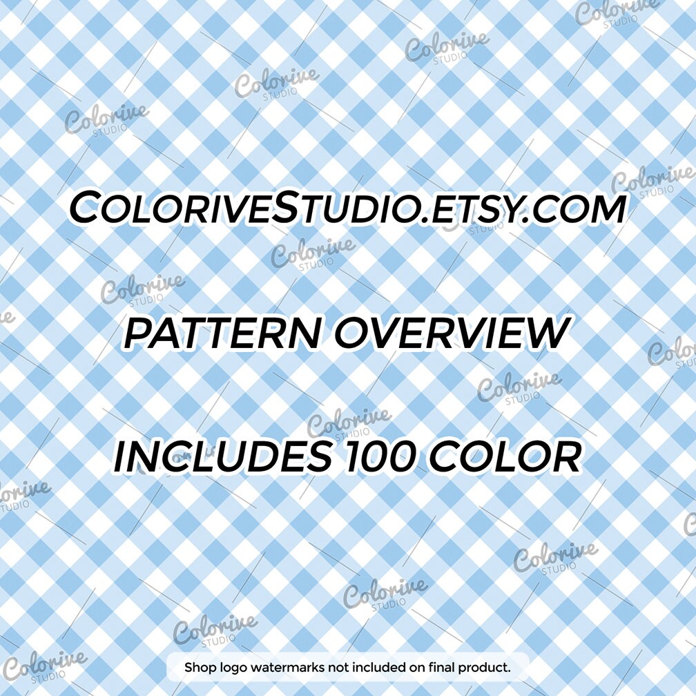 Gingham Digital Paper 100 Rainbow Colors Diagonal Gingham - Etsy