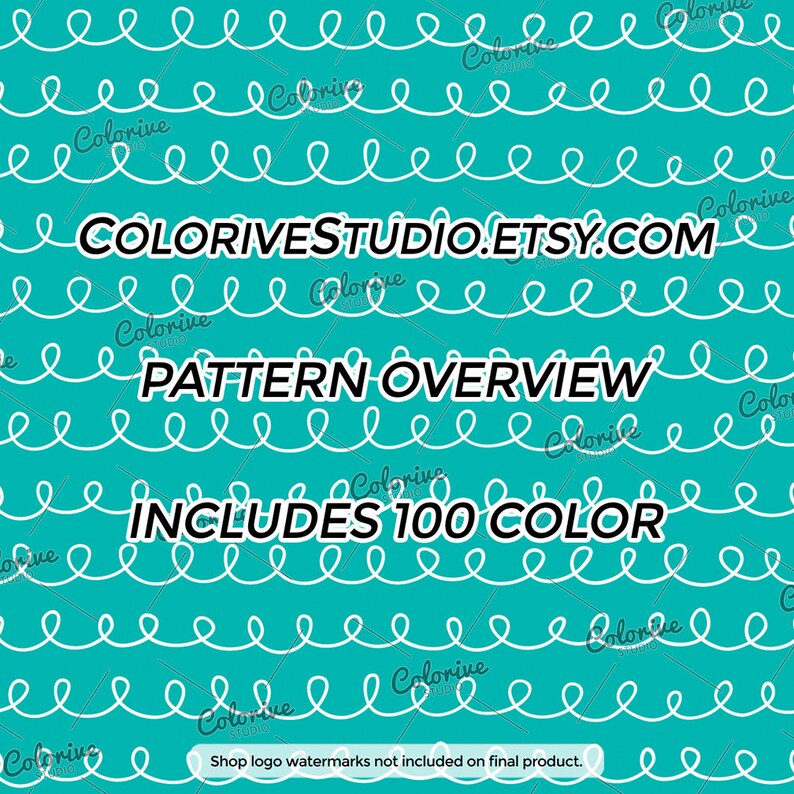 Doodle Loops Digital Paper 100 Rainbow Colors Doodle Loops - Etsy