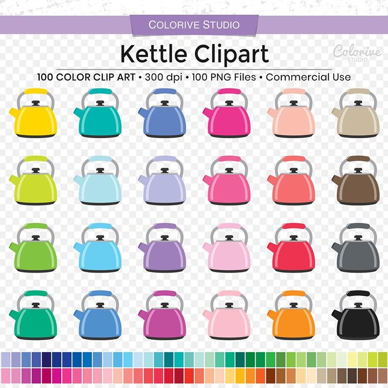 Kettle Clip Art - Etsy
