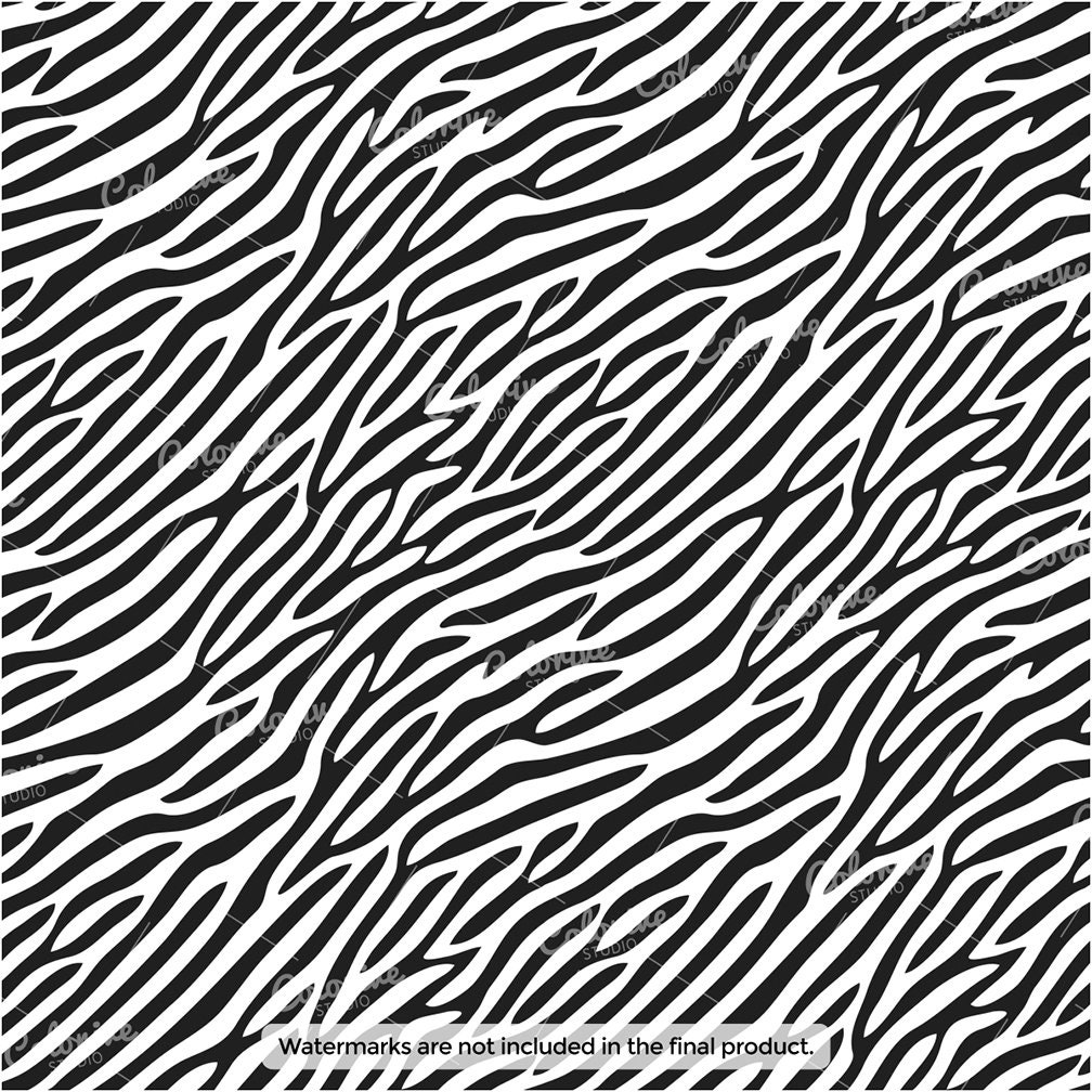 Zebra Print Digital Paper 100 Rainbow Colors Animal Print Zebra Stripes ...