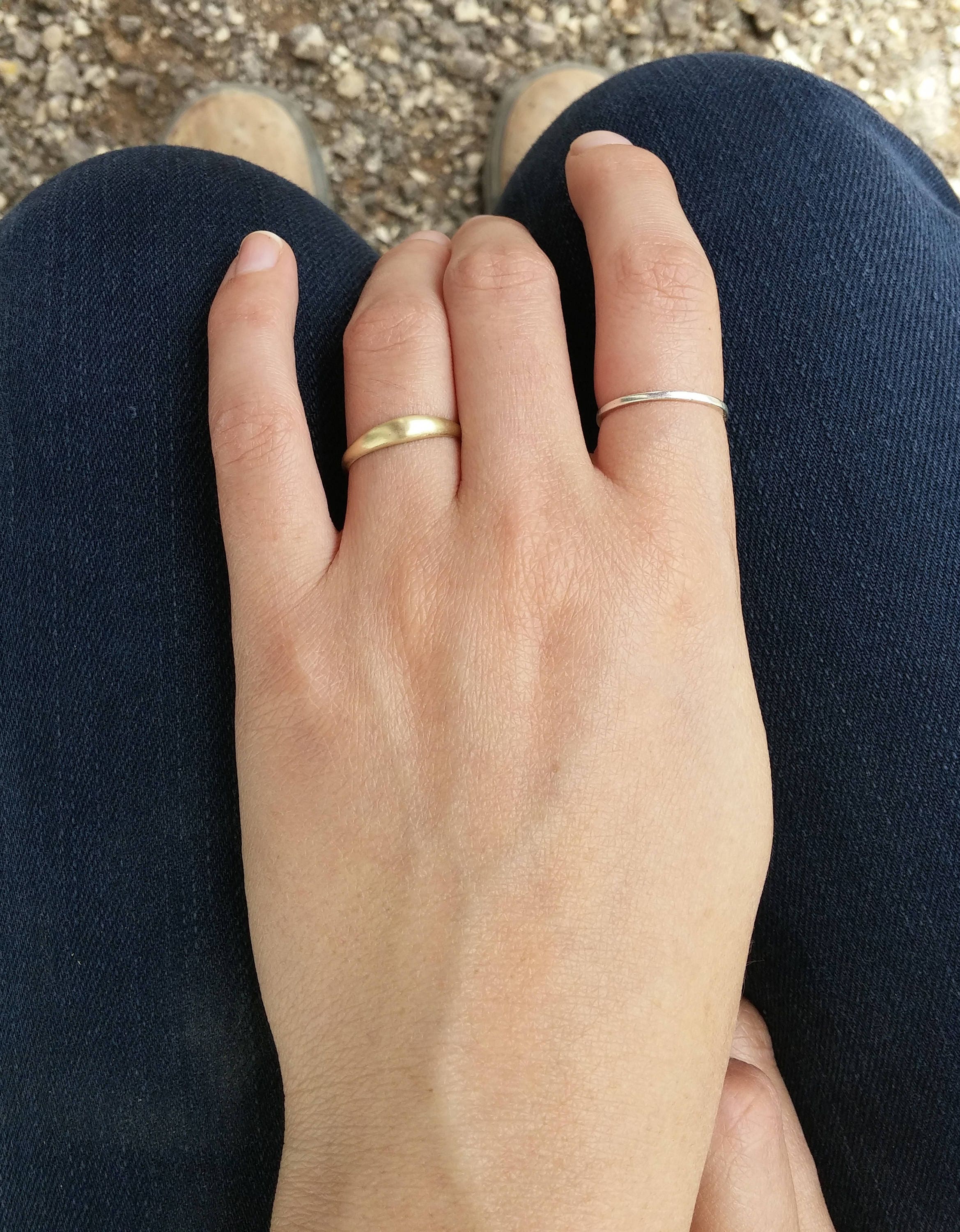 Expanding Gold Wedding Band Solid Gold Dainty Ring Rings for | Etsy