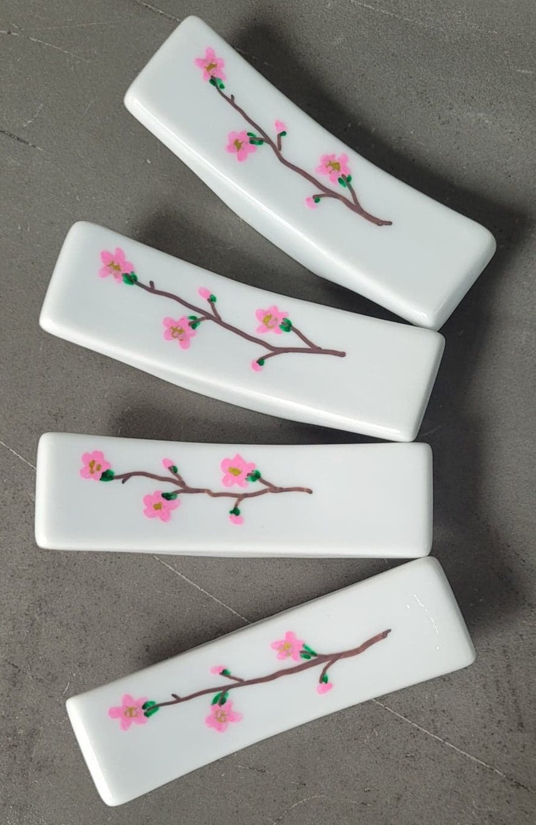 4 Hand-painted Chopstick Rests - With Free Chopsticks! Available With ...