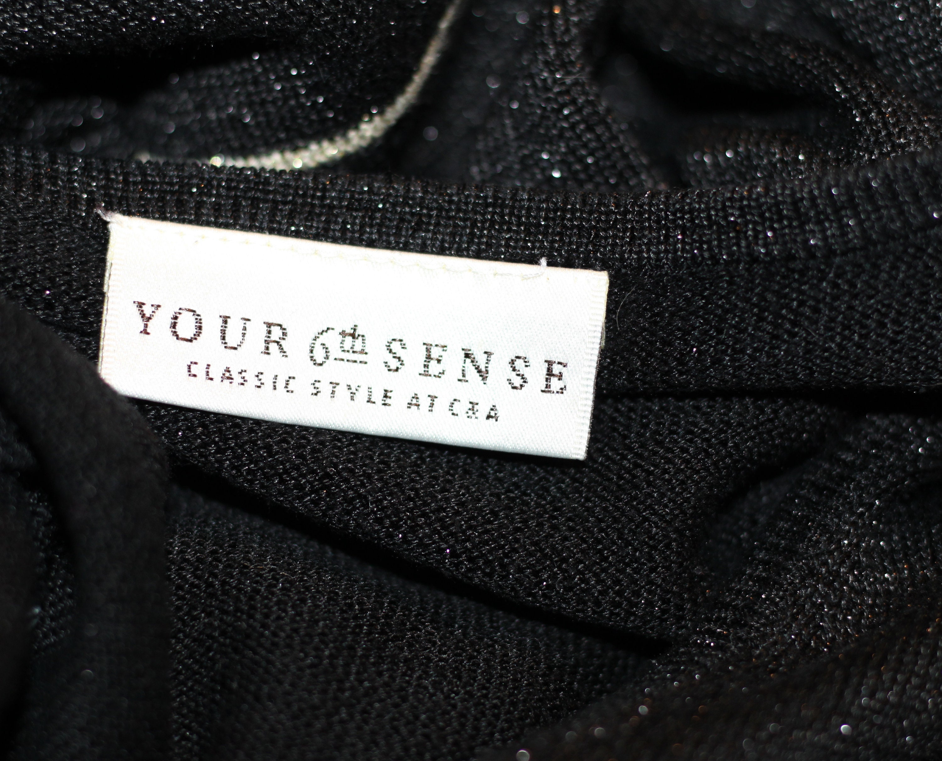 90's Vintage Your 6th Sense C&A Silk Black White Stripped Cardigan Size ...