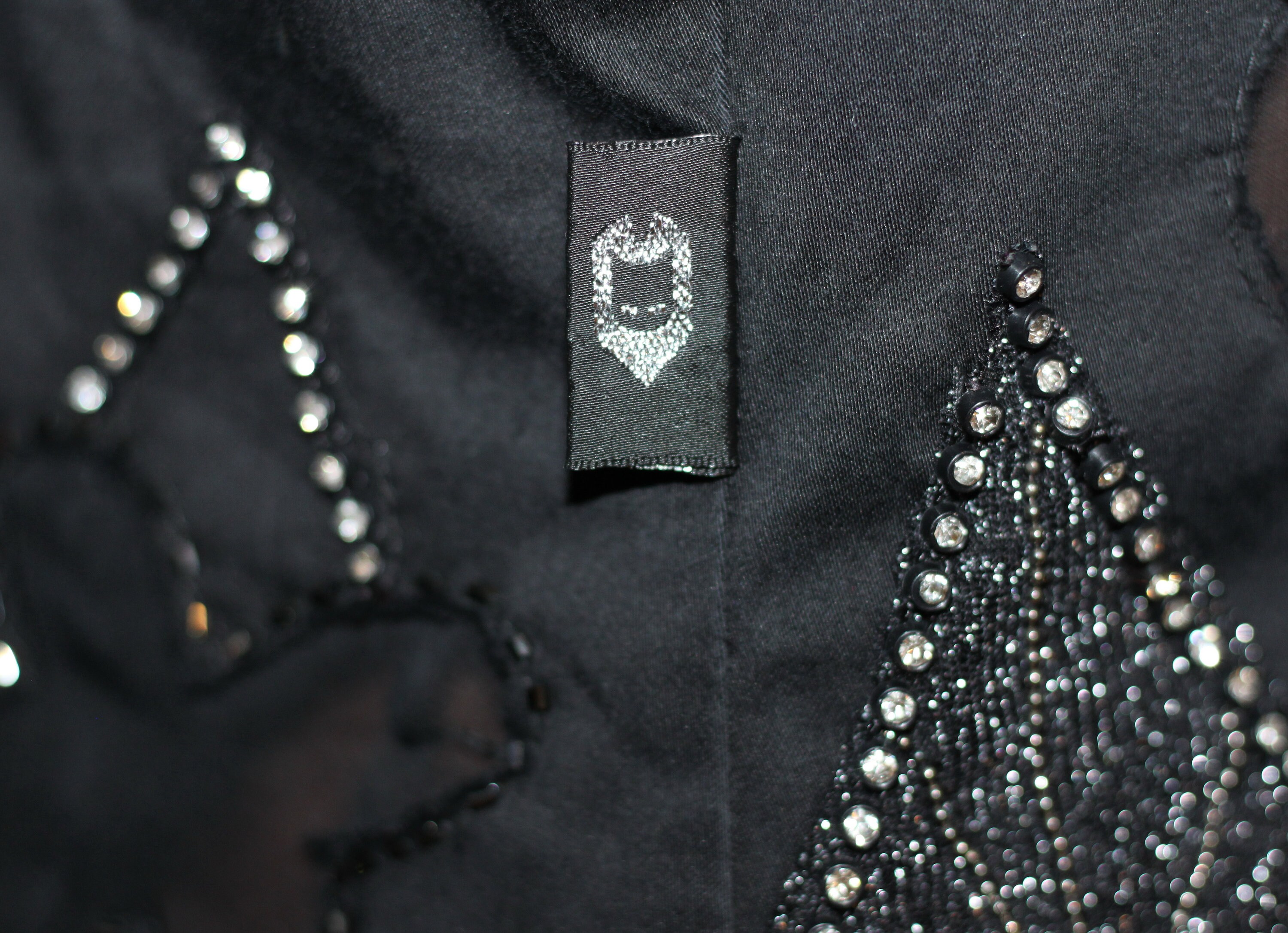 Cat Eyes Black Denim Gothic Style Jacket With Embroidery Size S - Etsy