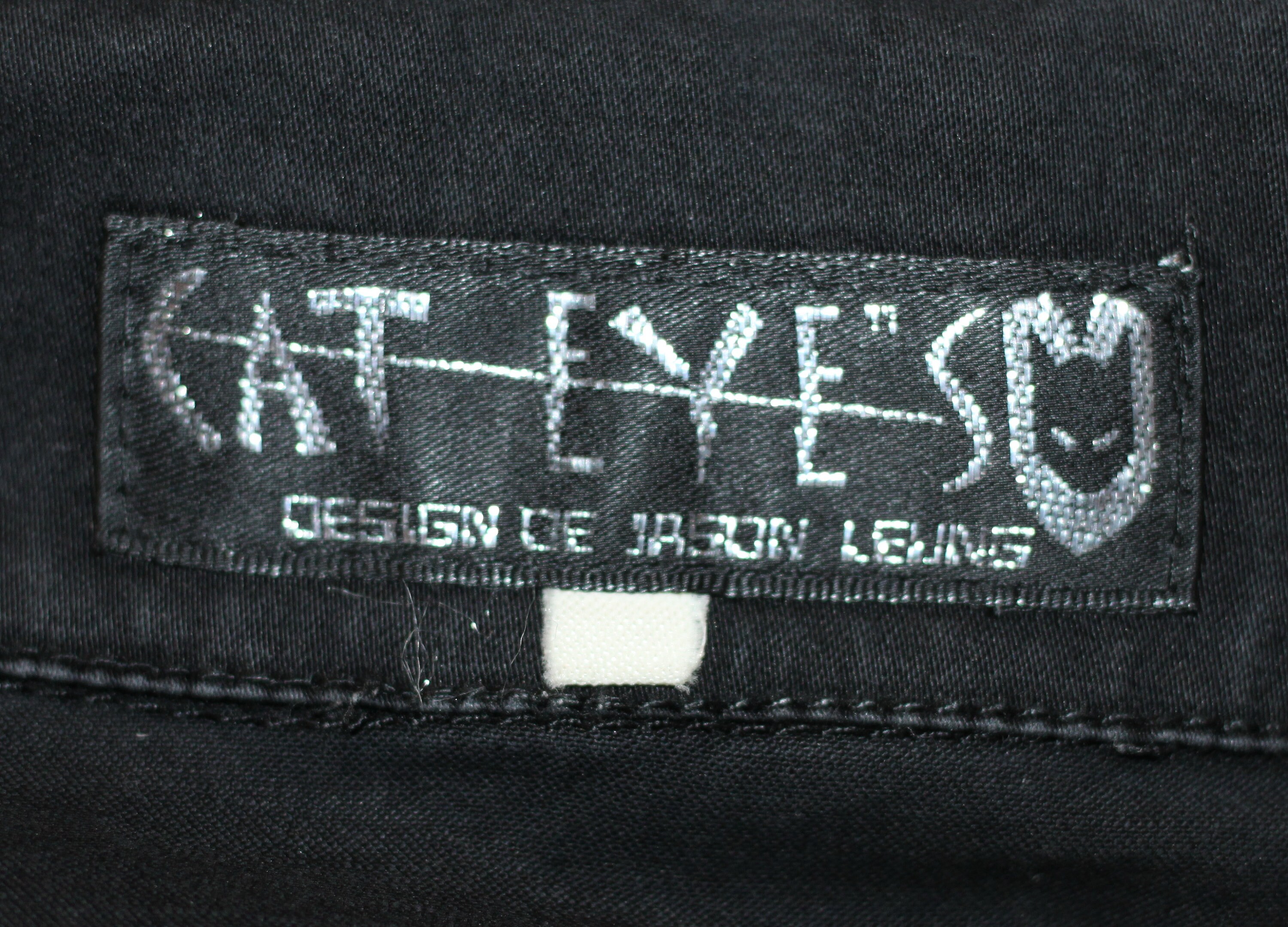 Cat Eyes Black Denim Gothic Style Jacket With Embroidery Size S - Etsy