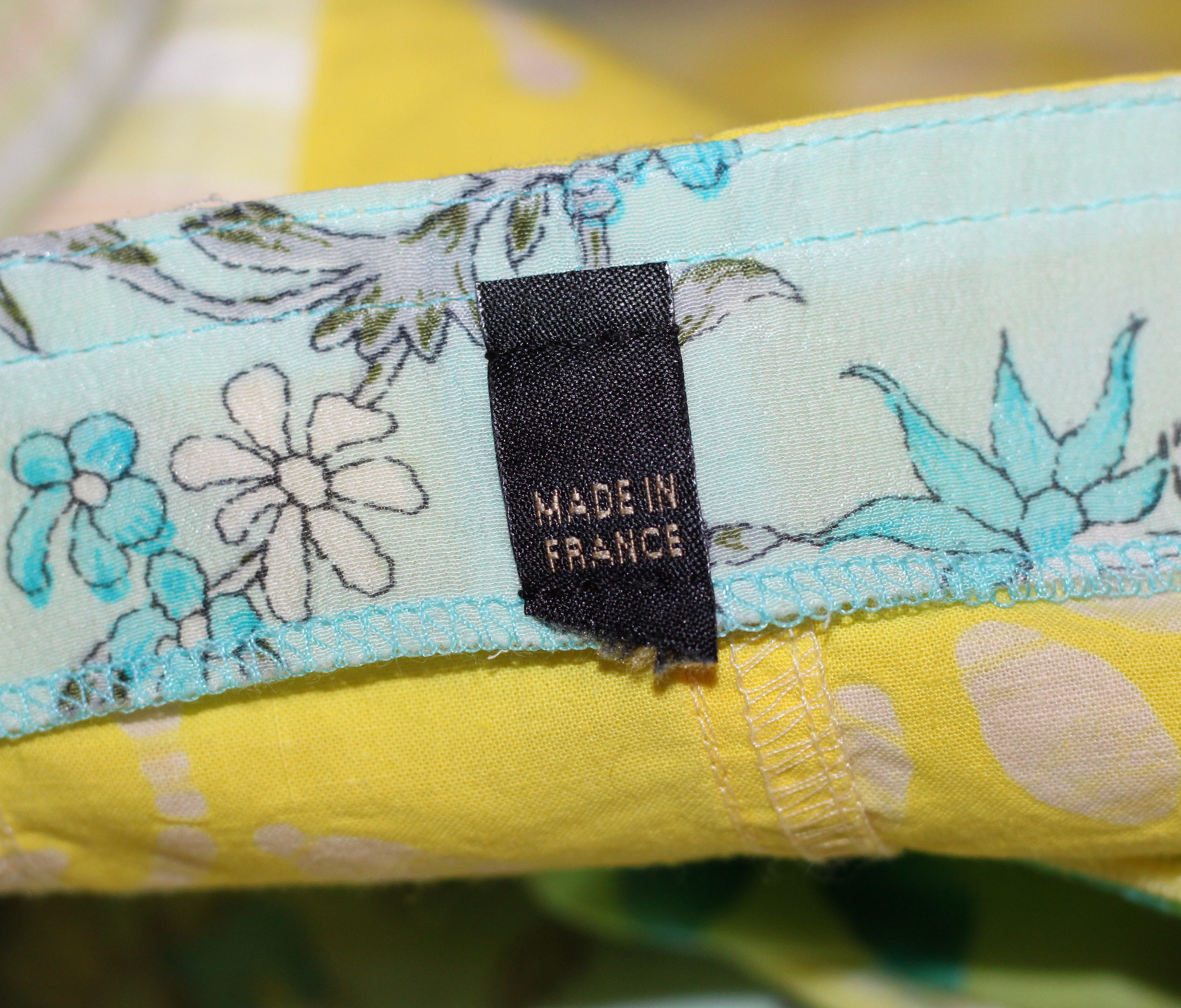 Boho Patchwork Yellow Green Silk Cotton Embroidered Top Blouse Size L ...