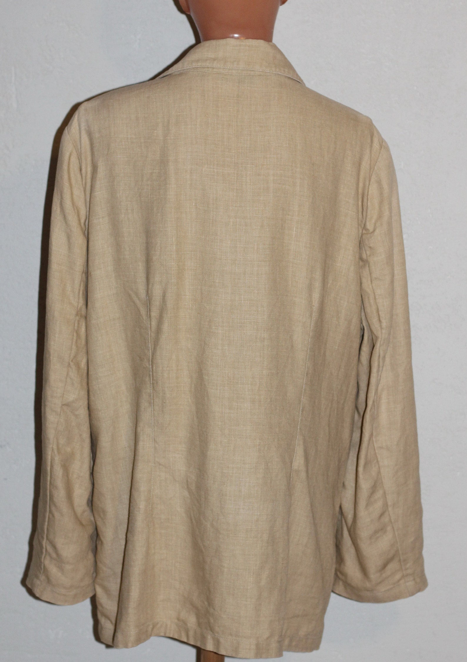 Vintage Beige Linen Oversized Jacket With Pockets From Boden - Etsy