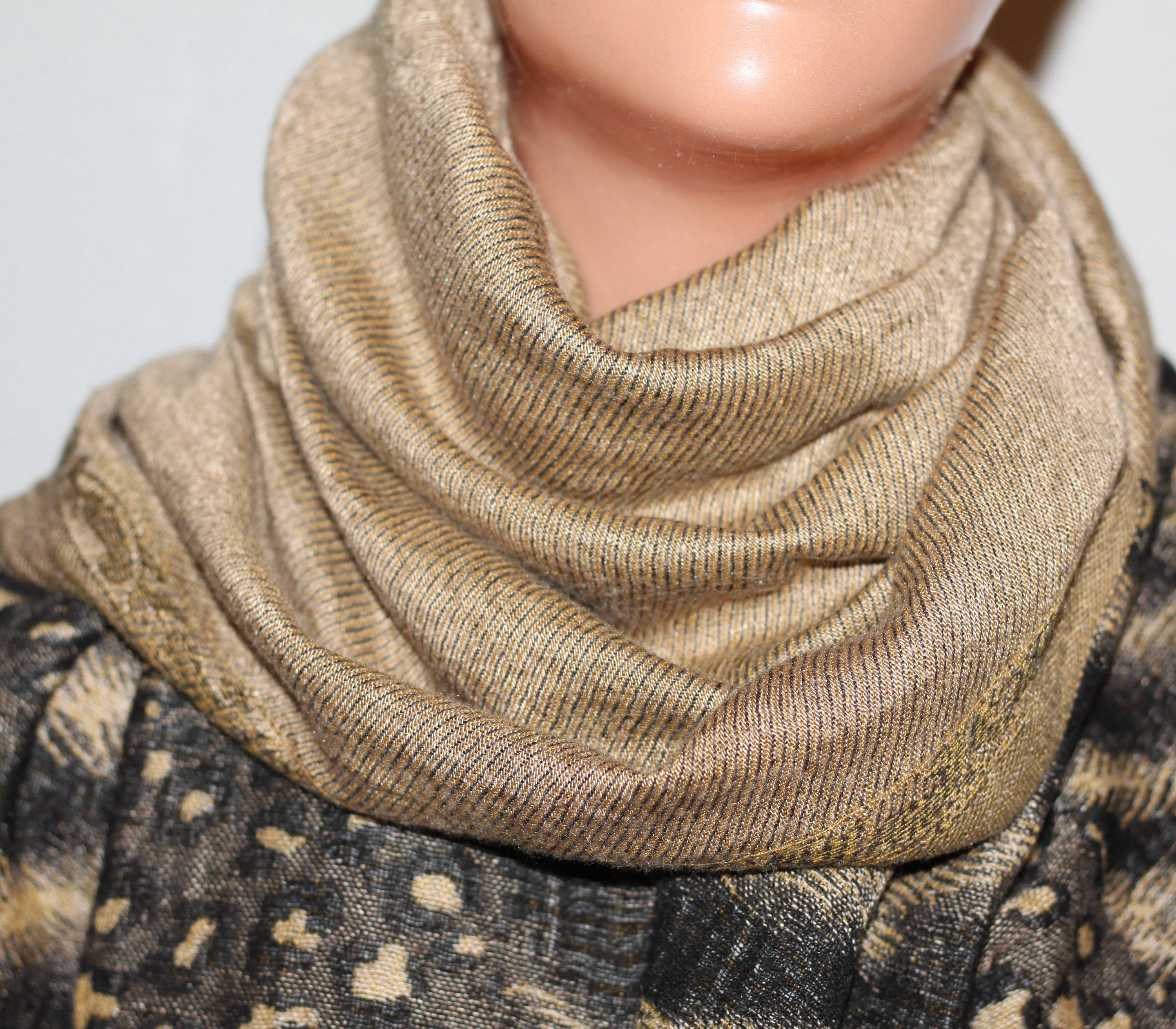 Khaki Brown Beige Safari Style Animal Print Viscose Scarf - Etsy