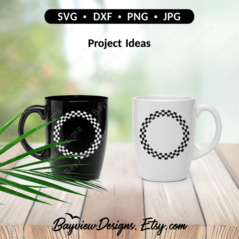 Checkered Border CUT File, Check SVG, Checkerboard Printable, Check ...