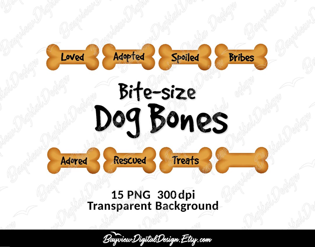 Dog Bone PNG, Milk Bone Clip Art, Pet Bandana Print File, Dog CUT File ...