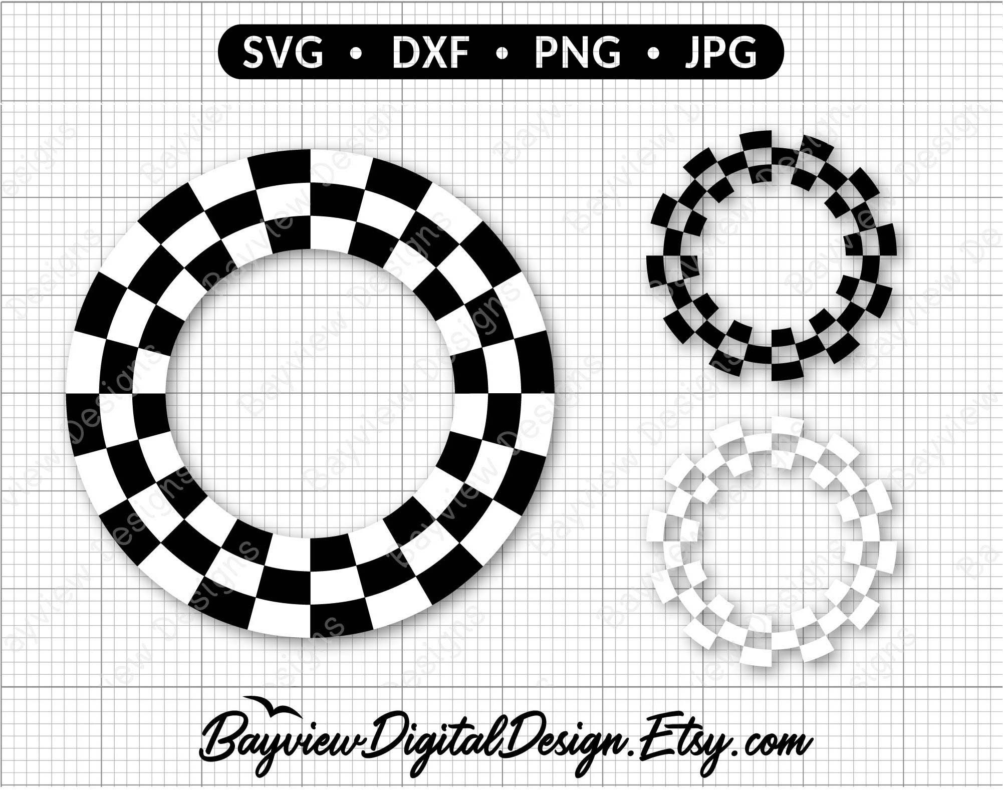 Checkered Borders Clip Art