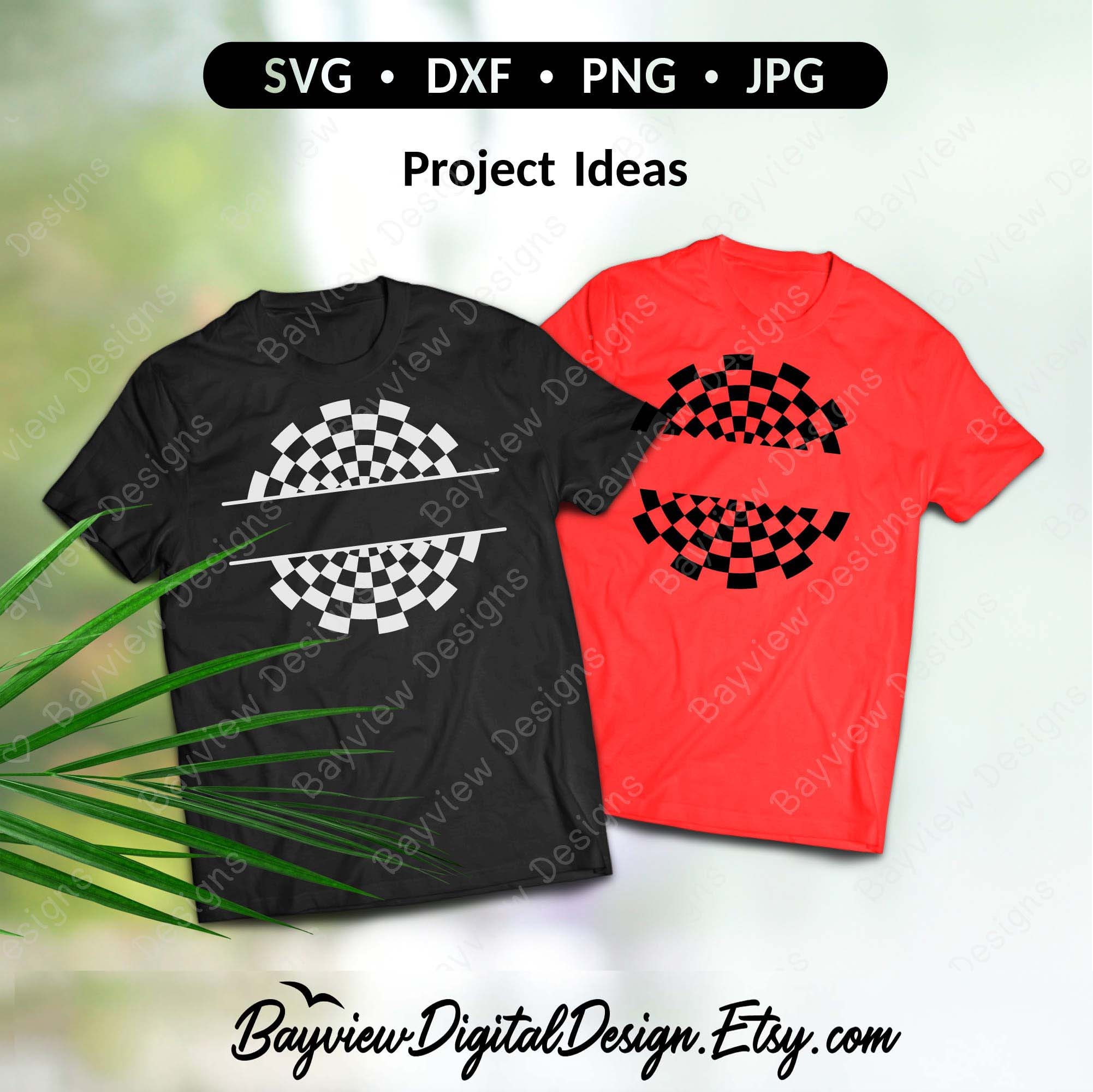 Split Checkerboard Logo SVG Racing Clipart Bullseye CUT - Etsy