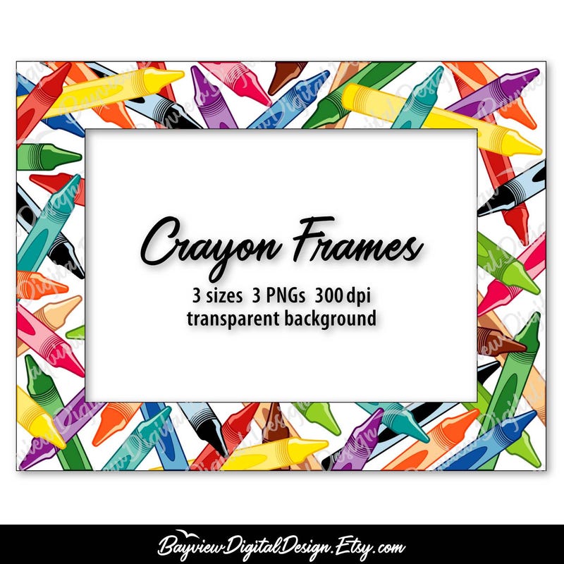 Crayon Borders - Etsy