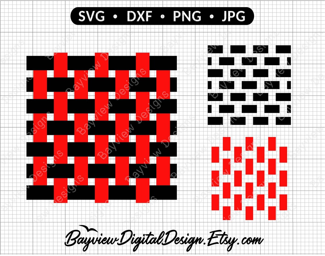 Weave CUT File Lattice SVG Fence Pattern PNG Weaving Logo - Etsy