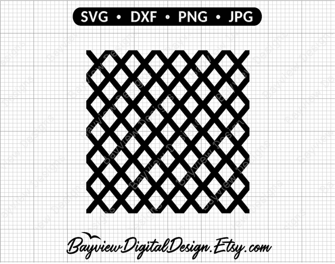 Lattice SVG: Trellis Screen Cut File, Fence Pattern (digital Download ...