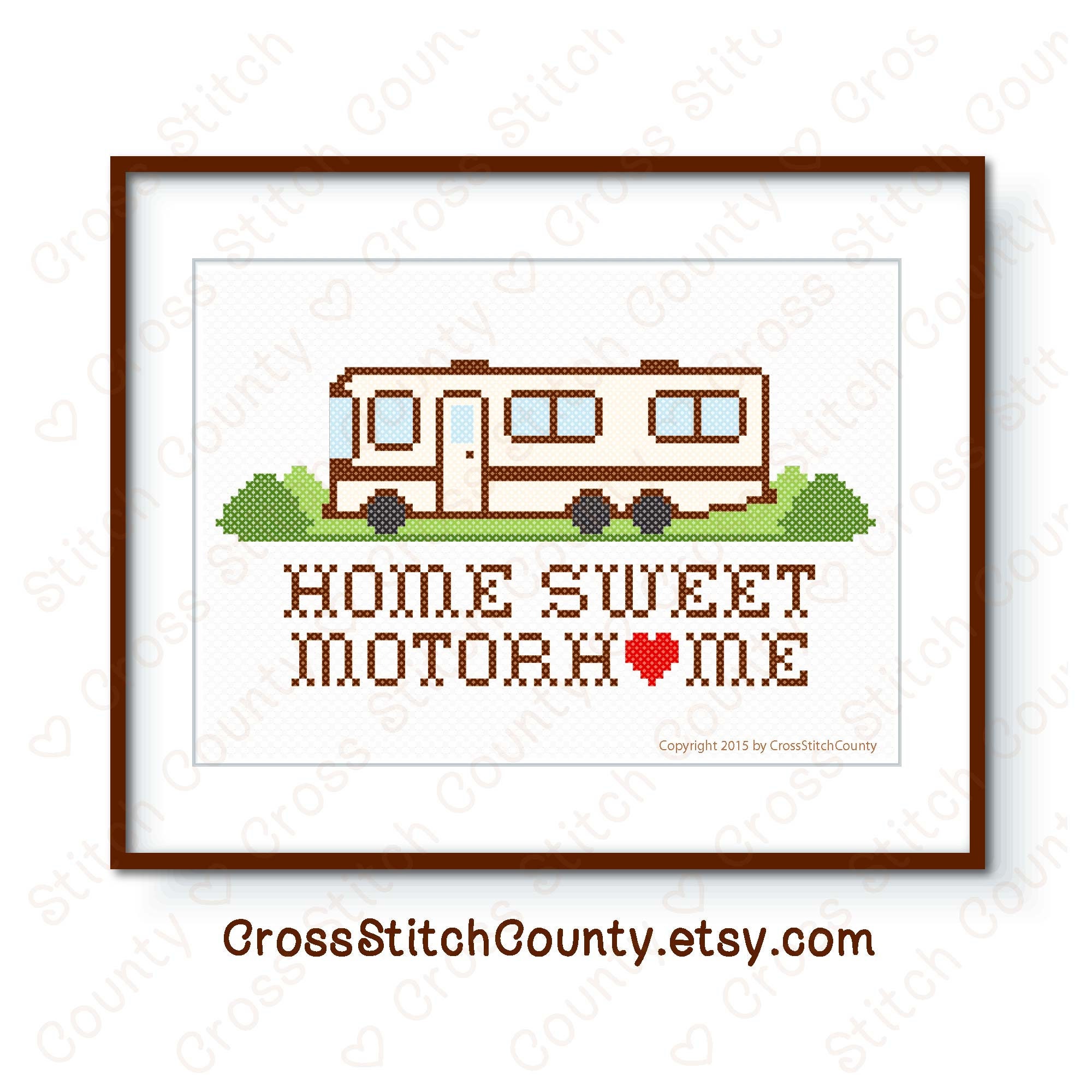 Home Sweet Motor Home Camper Cross Stitch Road Trip Happy - Etsy