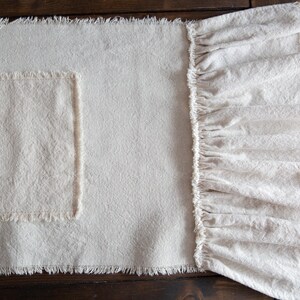 Rustic Cream Cotton Table Runner: Farmhouse Ruffled Decor - Etsy
