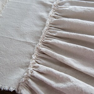 Rustic Cream Cotton Table Runner: Farmhouse Ruffled Decor - Etsy