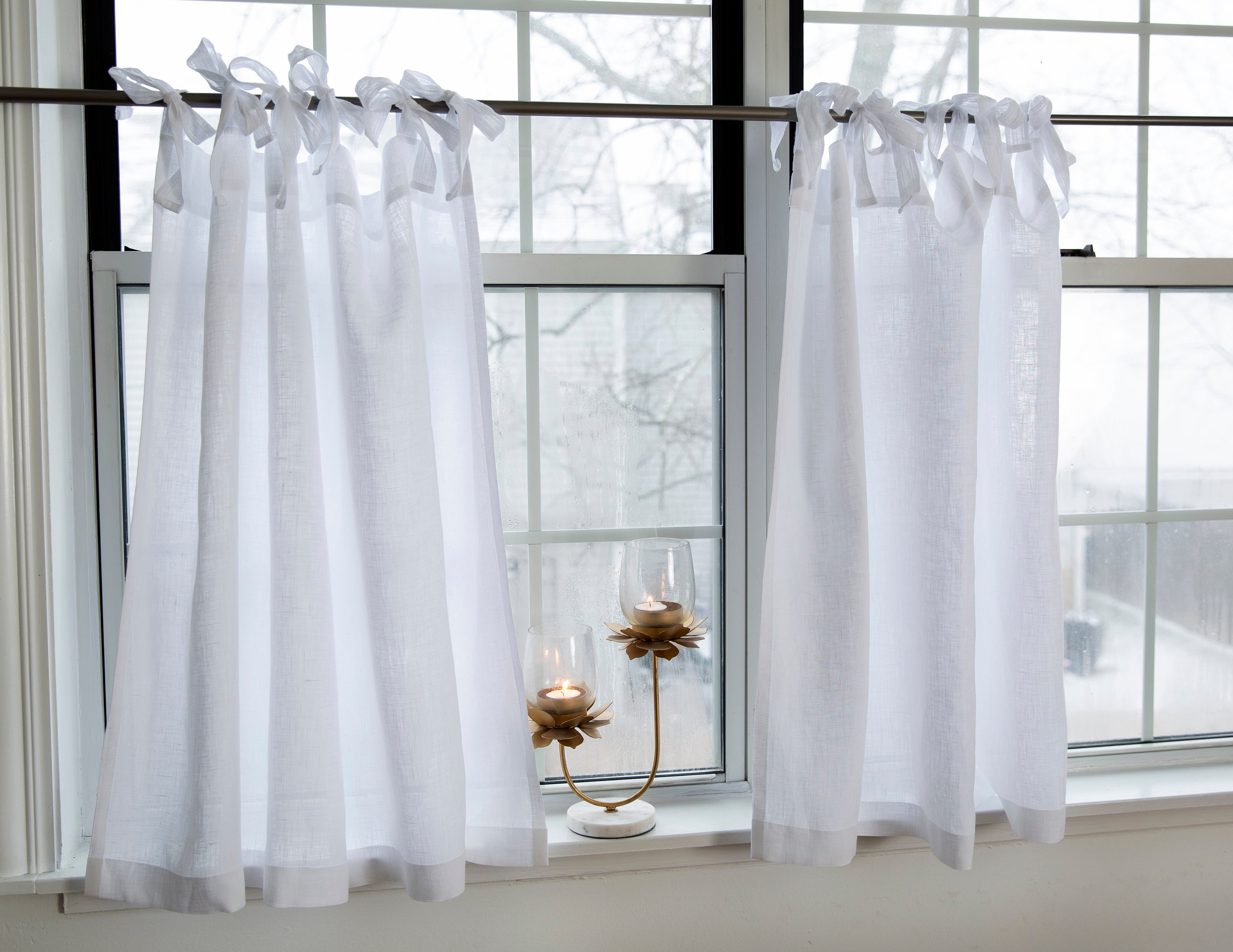 Kitchen curtains white store
