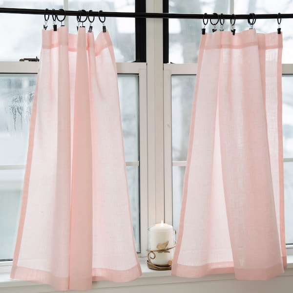 Linen Cafe Curtain - Etsy