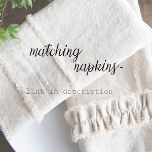 Rustic Cream Cotton Table Runner: Farmhouse Ruffled Decor - Etsy
