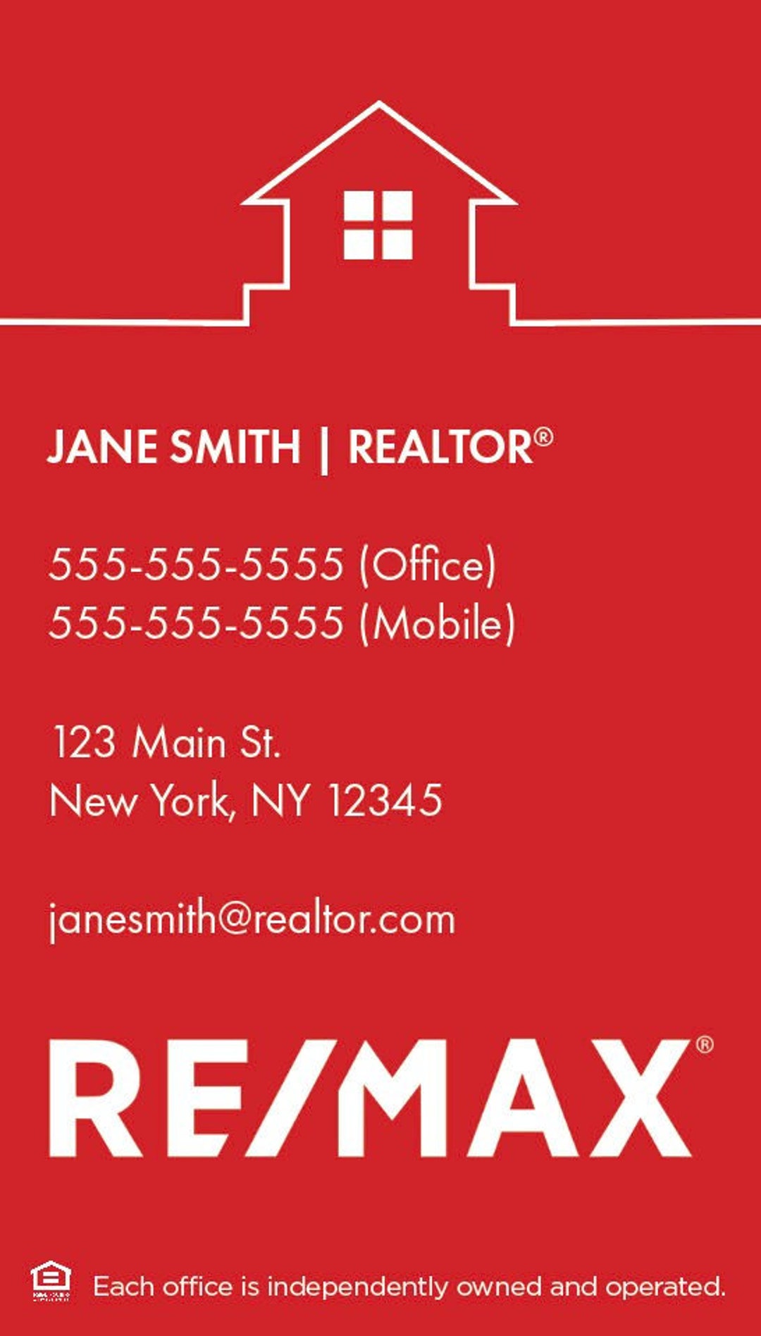 Re/max Business Card DIGITAL FILE ONLY - Etsy