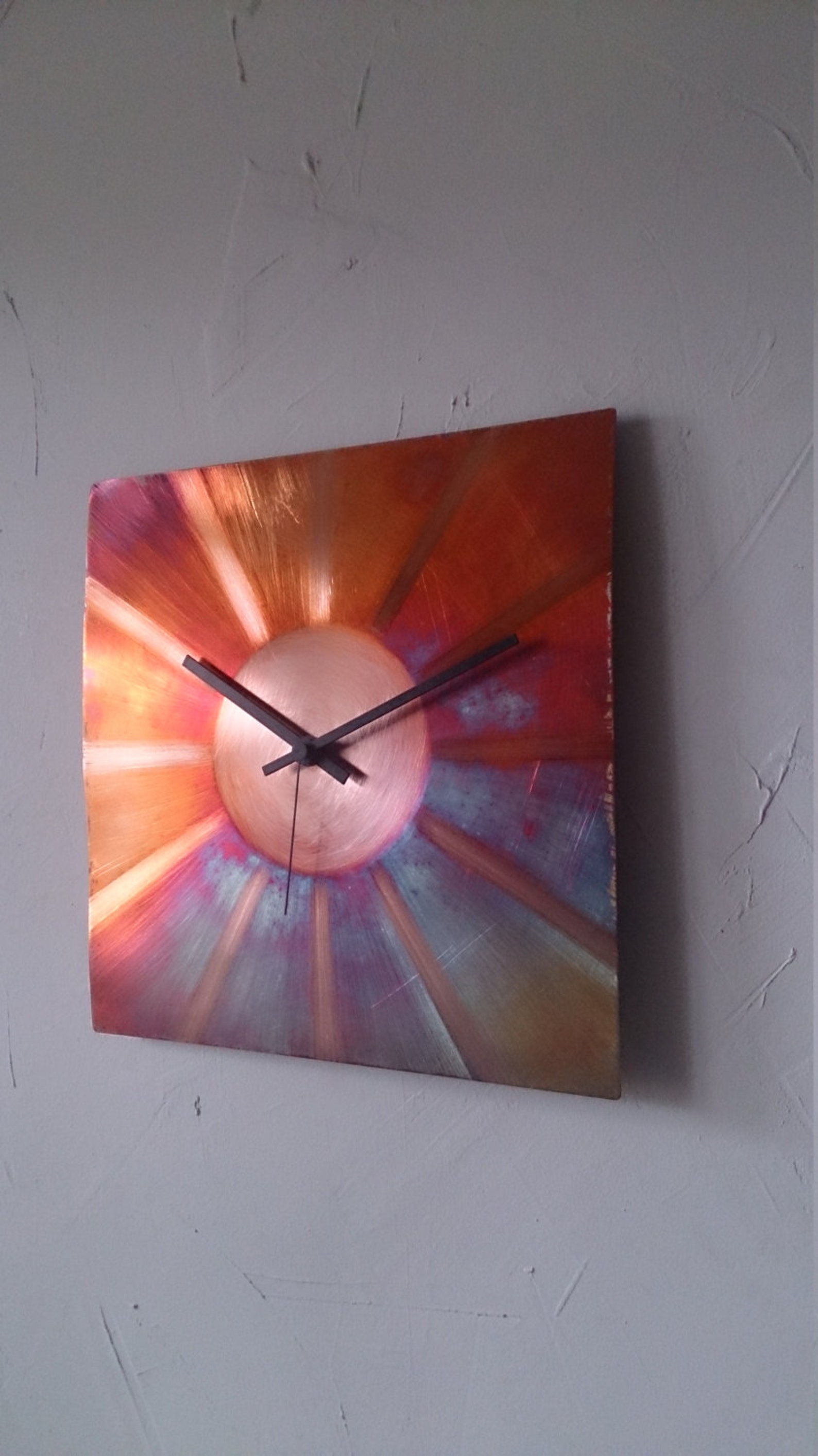 Wall Clock Copper Clock Design Clock Hand Made Clock - Etsy