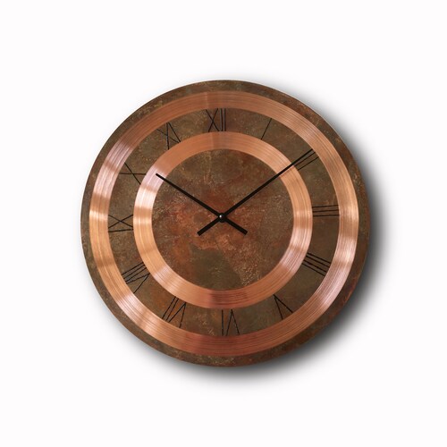 Clocks Home & Living Home Décor Rusted Old Copper Wall Clock Rustic ...