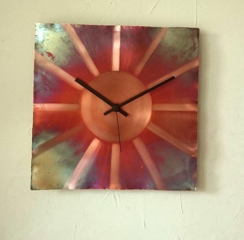 Wall Clock Copper Clock Design Clock Hand Made Clock - Etsy