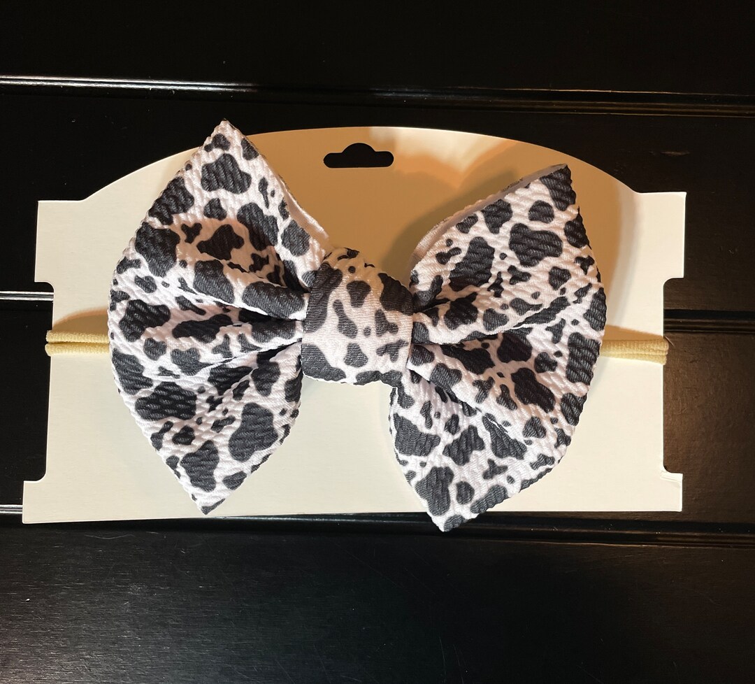 Cow Print Headband, Mini Cow Print Headband, Baby Headband, Toddler ...