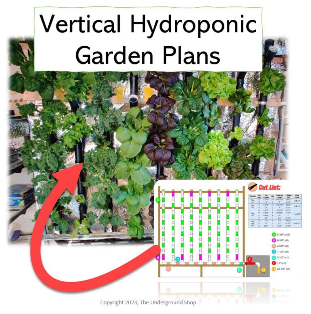 Hydroponic Plans - 50 Pages - Vertical Hydroponics Tutorial DIY - Etsy