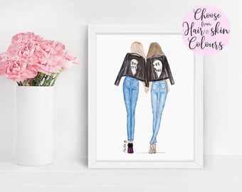 Best friend wall art | Etsy