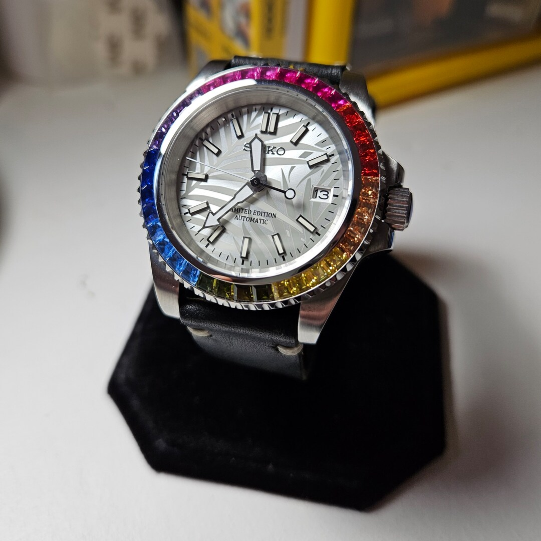 Rainbow Diver Custom Automatic Watch Seiko Mod - Etsy