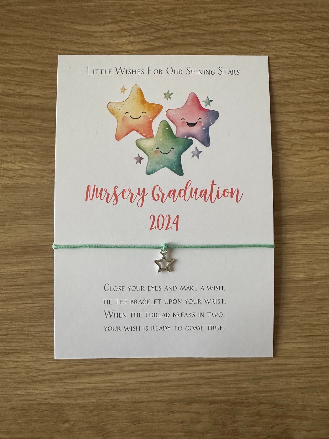 Nursery Graduation 2025 Gift - End of Nursery Gifts - Wish Bracelets ...