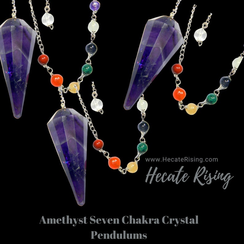 Seven Chakras Crystal Chain Pendulums | Etsy