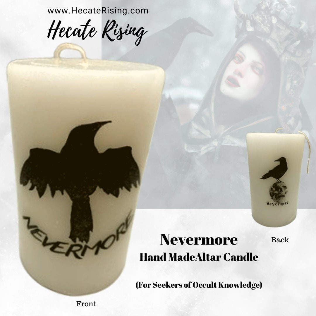 Nevermore - Mystical Raven Altar Candle - Etsy