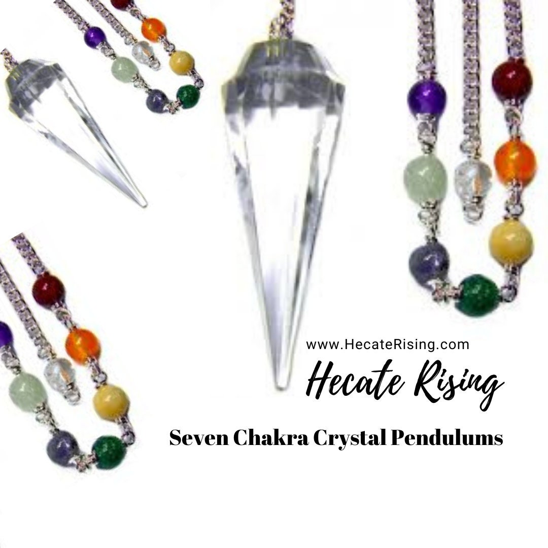 Seven Chakras Crystal Chain Pendulums - Etsy