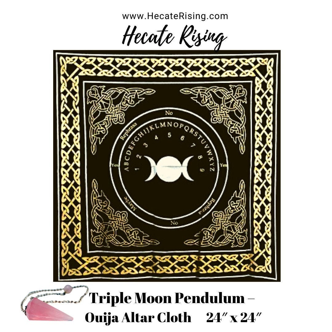 Pendulum Mat Ouija Altar Cloth 24 X 24 Triple Moon - Etsy