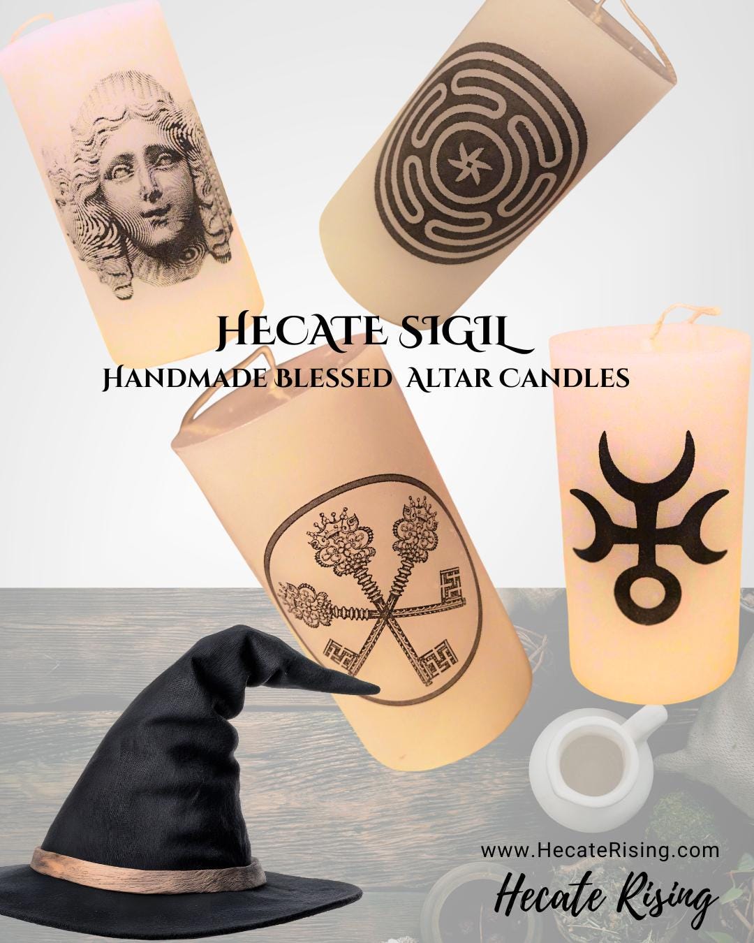 HECATE SIGIL Handmade Altar Candles - Hecate Devotees - Hekate Devotion ...
