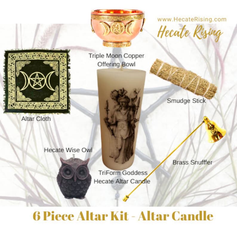 Hecate Altar Kit 6 Piece Altar Candle | Etsy