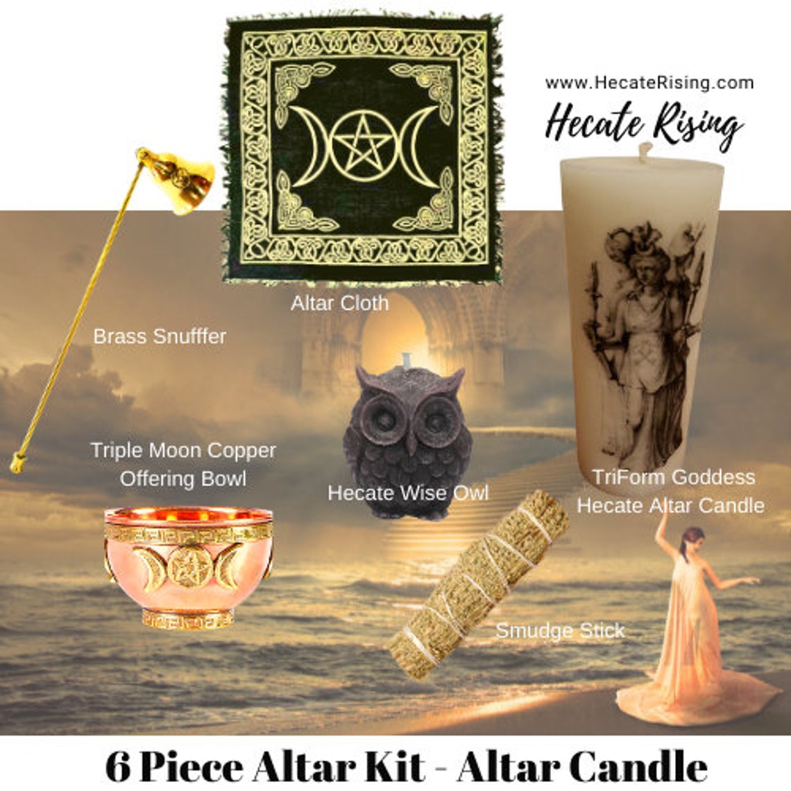 Hecate Altar Kit 6 Piece Altar Candle | Etsy