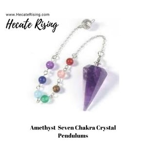 Seven Chakras Crystal Chain Pendulums - Etsy