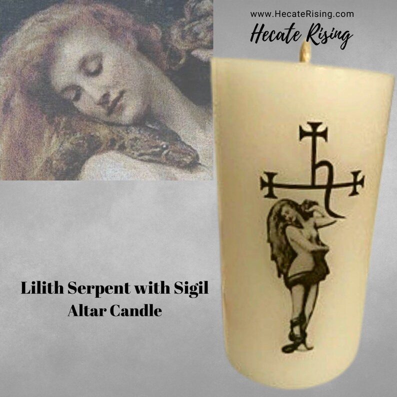 Lilith Sigil Altar Candles Lith Sigil Candles Lilith | Etsy
