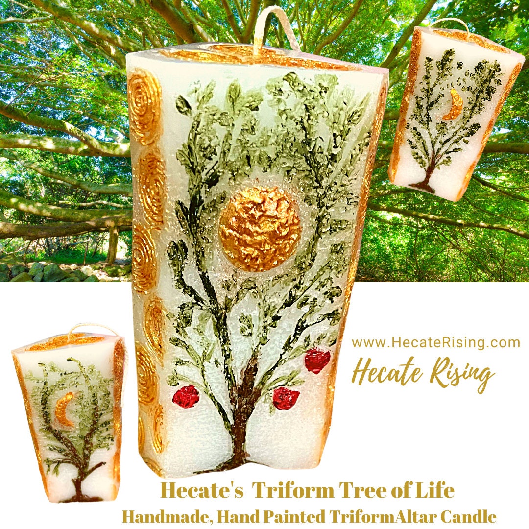 Hecate's Triform Tree of Life Hand Made Hand Painted - Etsy