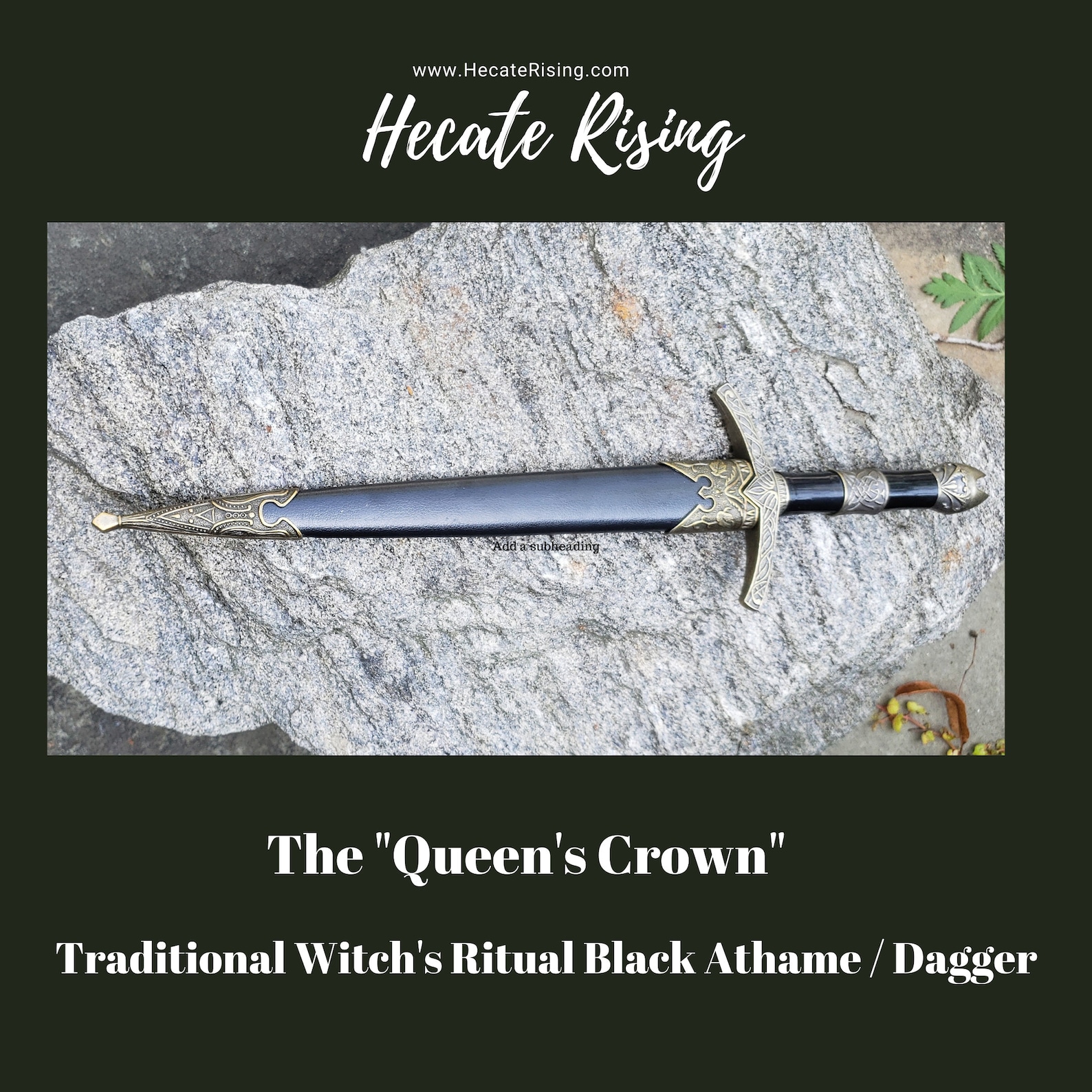 Traditional Witch Ritual Black Athame / Dagger - Etsy