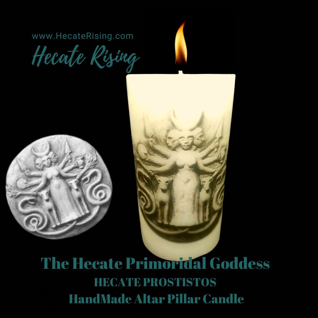 The Hecate Primordial Goddess Handmade Altar Pillar Candle - the Hecate ...