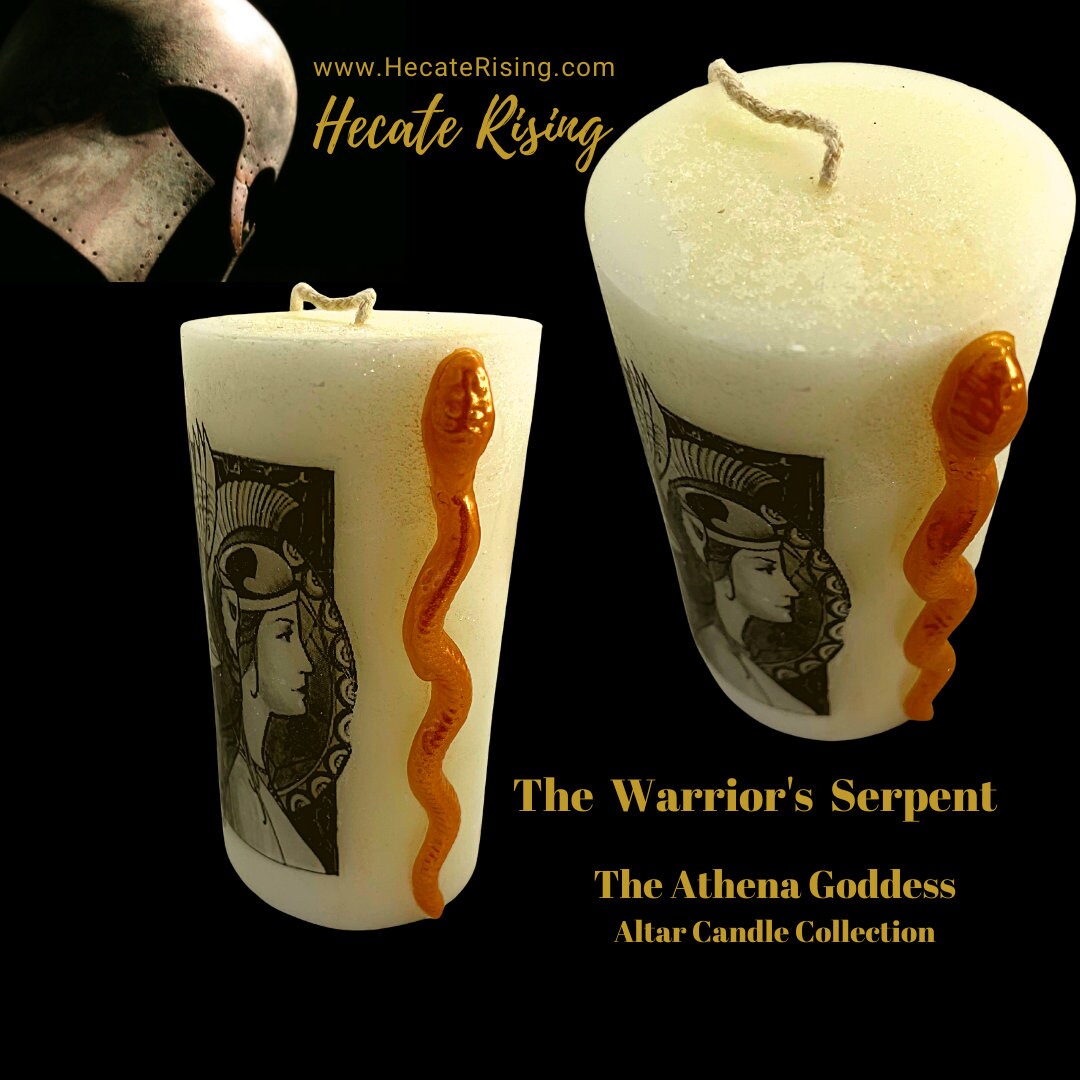 The Athena Goddess Altar Candle Collection Athena Devotee - Etsy