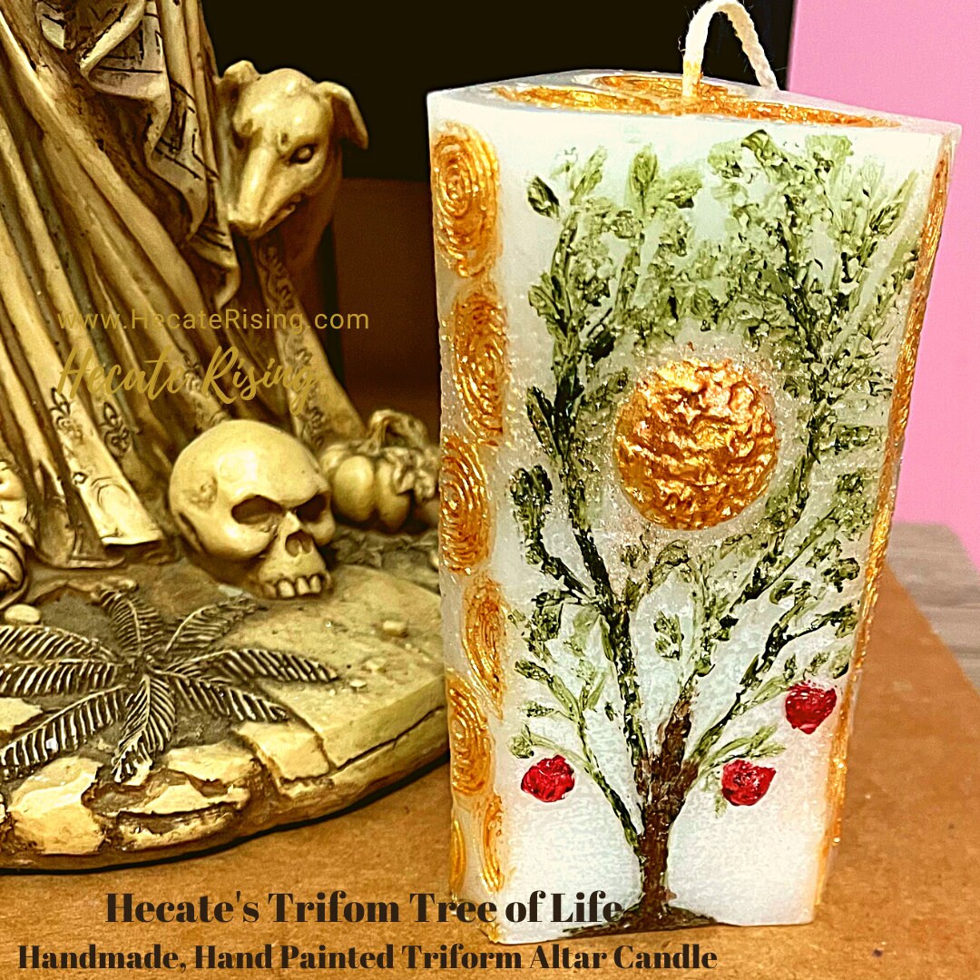 Hecate's Triform Tree of Life Hand Made Hand Painted - Etsy